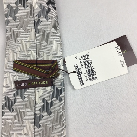 BCBG | Accessories | Bcbg Fancy Metallic Hand Sewn Necktie Nwt | Poshmark